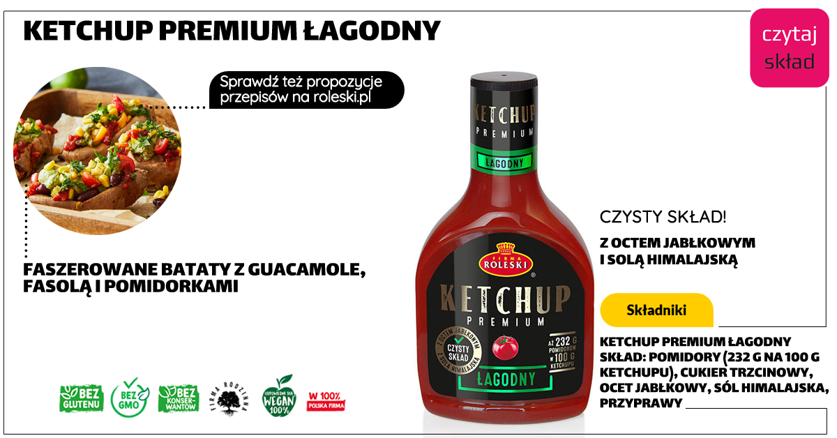 Czysty skład ketchupu premium - porównanie produktów na Czytaj Skład