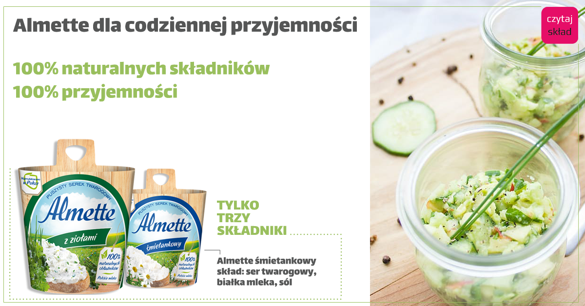 Śniadanie z Almette - porównanie produktów na Czytaj Skład